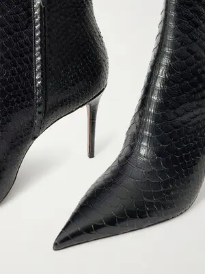 Paris Texas Vera 85 Snake-effect Leather Ankle Boots