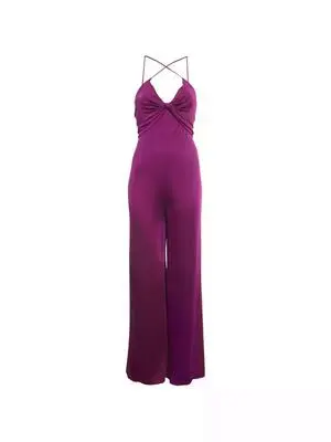 Ralph Lauren Purple Label Strappy Knot-front Jumpsuit - Purple