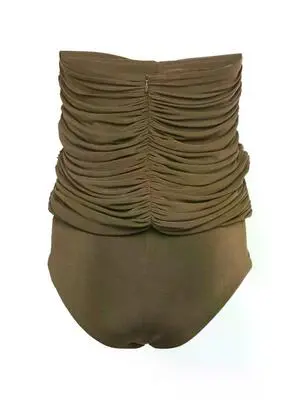 CHATS BY C.DAM Jersey Ruche Bodysuit