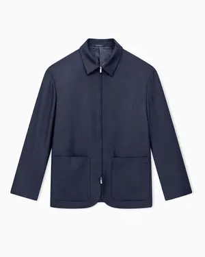 Giorgio Armani Chevron Wool And Cashmere Jacket