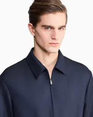 Giorgio Armani Chevron Wool And Cashmere Jacket