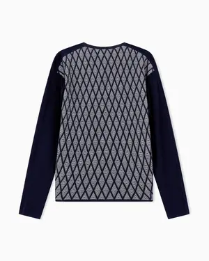 Giorgio Armani Virgin Wool And Cashmere Jacquard Jumper