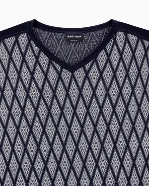 Giorgio Armani Virgin Wool And Cashmere Jacquard Jumper
