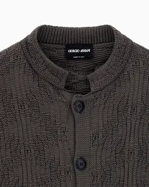 Giorgio Armani Cotton Blend Cardigan Jacket