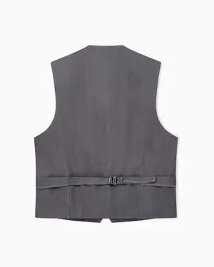 Giorgio Armani Single-breasted Viscose Waistcoat - Brown