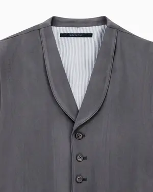Giorgio Armani Single-breasted Viscose Waistcoat - Grey