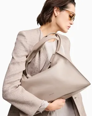 Giorgio Armani Small Nappa Leather Shopper