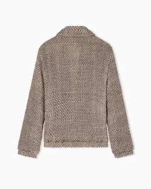 Giorgio Armani Woven Lambskin Suede Blouson