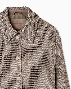 Giorgio Armani Woven Lambskin Suede Blouson