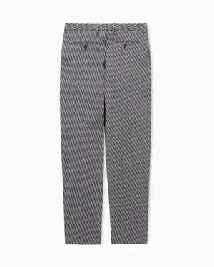 Giorgio Armani Lyocell And Silk Pleated Trousers With Diagonal Print