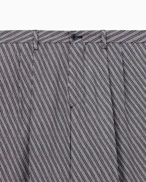 Giorgio Armani Lyocell And Silk Pleated Trousers With Diagonal Print