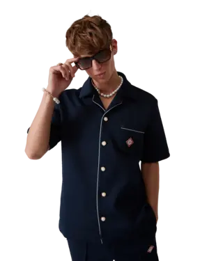 Casablanca Jacquard Monogram Short Sleeve Shirt