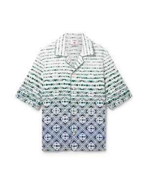 Casablanca Monogram Gradient Towelling Short Sleeve Shirt - Multicolor