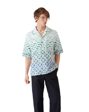 Casablanca Monogram Gradient Towelling Short Sleeve Shirt - Multicolor