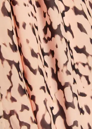 Staud Cassie Tortoise-print Silk Maxi Dress
