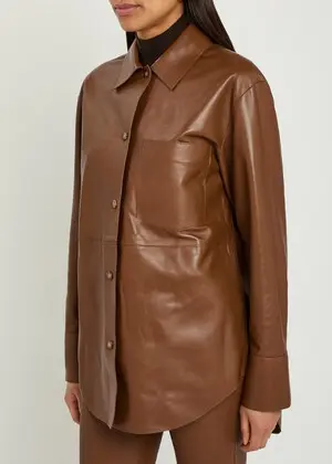 JOSEPH Penna Leather Jacket - Rust