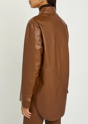 JOSEPH Penna Leather Jacket - Rust