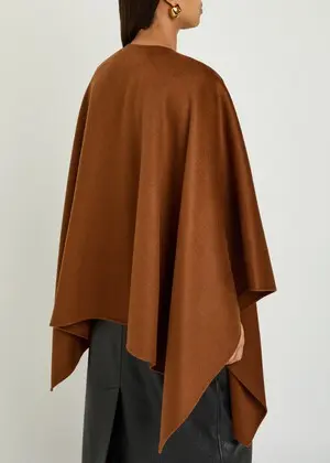 JOSEPH Cassidy Wool And Cashmere-blend Cape Coat - Rust