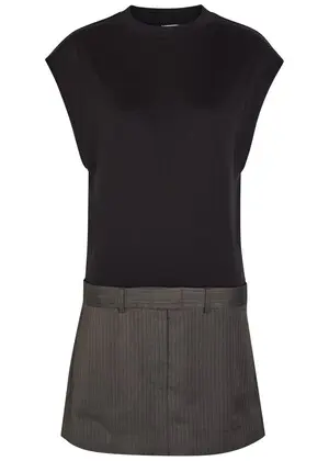 Acne Studios Elara Layered Cotton Mini Dress