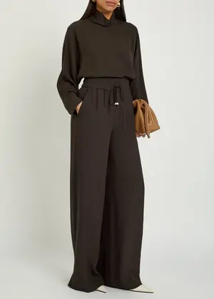 JOSEPH Buick Crepe Blouse - Brown