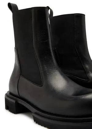 Rick Owens Beatle Gabe Leather Ankle Boots - Black