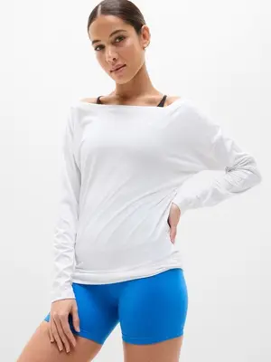 Draped Performance Tops For Women