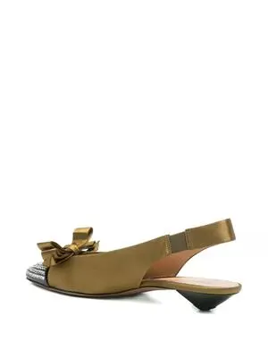 Chloé Alba Bow-detail Pumps - Green