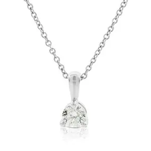SIGNATURE Ben Bridge 18k Diamond Solitaire Necklace - Wg