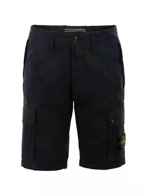 Stone Island Cargo Zip Pocket Bermuda Shorts - Blue