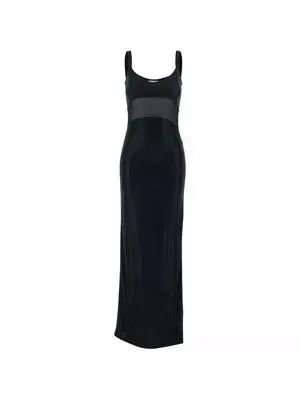 TWENTY FOURHAITCH Sleeveless Maxi Slip Dress - Black