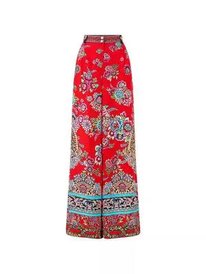 Camilla Waisted Wide-leg Trousers