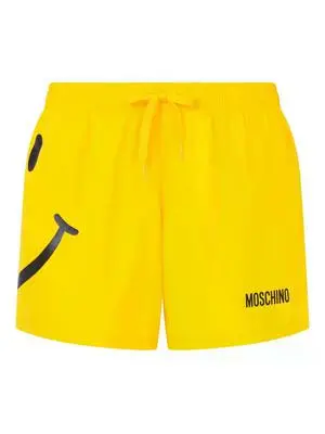Moschino Smiley-print Swim Shorts - Yellow