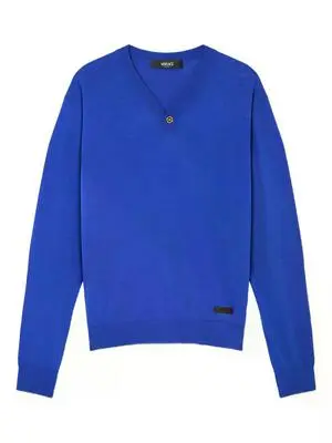Versace Button V-neck Sweater