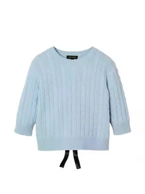 Marc Jacobs Cableknit Open Back Bow Sweater