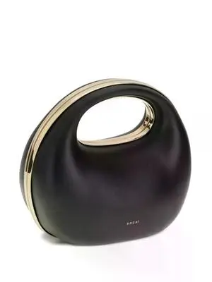 Sacai Round Leather Clutch - Black