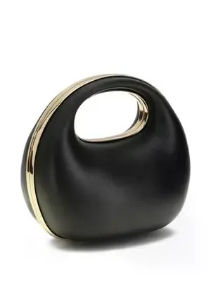 Sacai Round Leather Clutch - Black