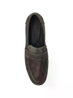 BLACK SUEDE STUDIO Arrow Suede Loafers - Brown
