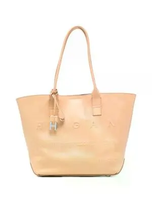 Hogan Debossed Leather Tote Bag