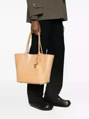 Hogan Debossed Leather Tote Bag