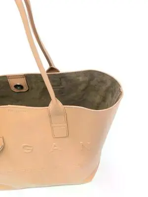 Hogan Debossed Leather Tote Bag