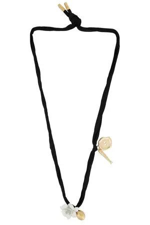 Givenchy Lucky Charms Flower Cord Necklace - Golden Yellow