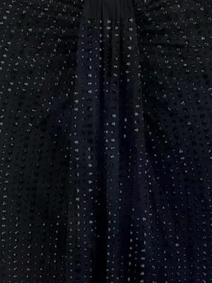 VENUJA Knotted Embellished Maxi Skirt - Black