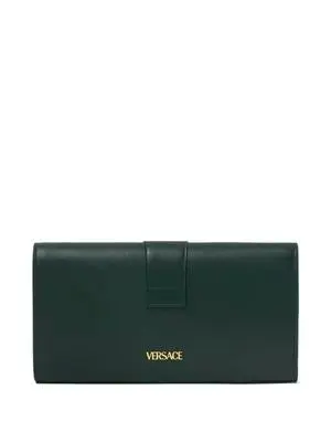Versace V Leather Wallet On Chain