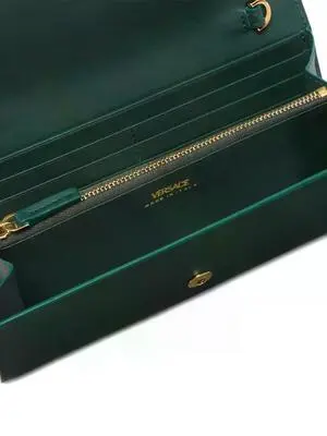 Versace V Leather Wallet On Chain