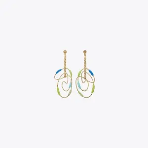 Tory Burch Runway Swirl Hoop Clip-on Earrings - Gold