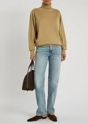 TOTEME Fine-knit Wool Turtleneck Jumper - Beige