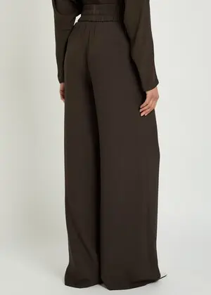 JOSEPH Wide-leg Crepe Trousers