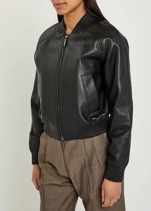 JOSEPH Leather Bomber Jacket