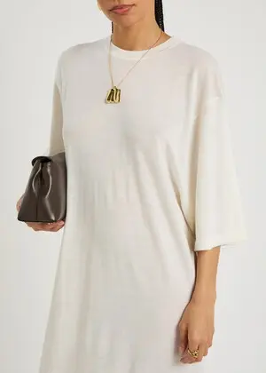 TOTEME Fine-knit Wool Maxi Tee Dress - Ecru