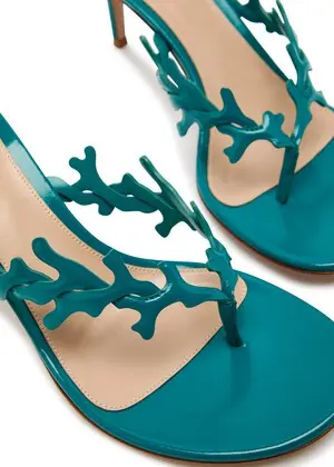 GIANVITO ROSSI Ocean 70 Patent Leather Thong Mules